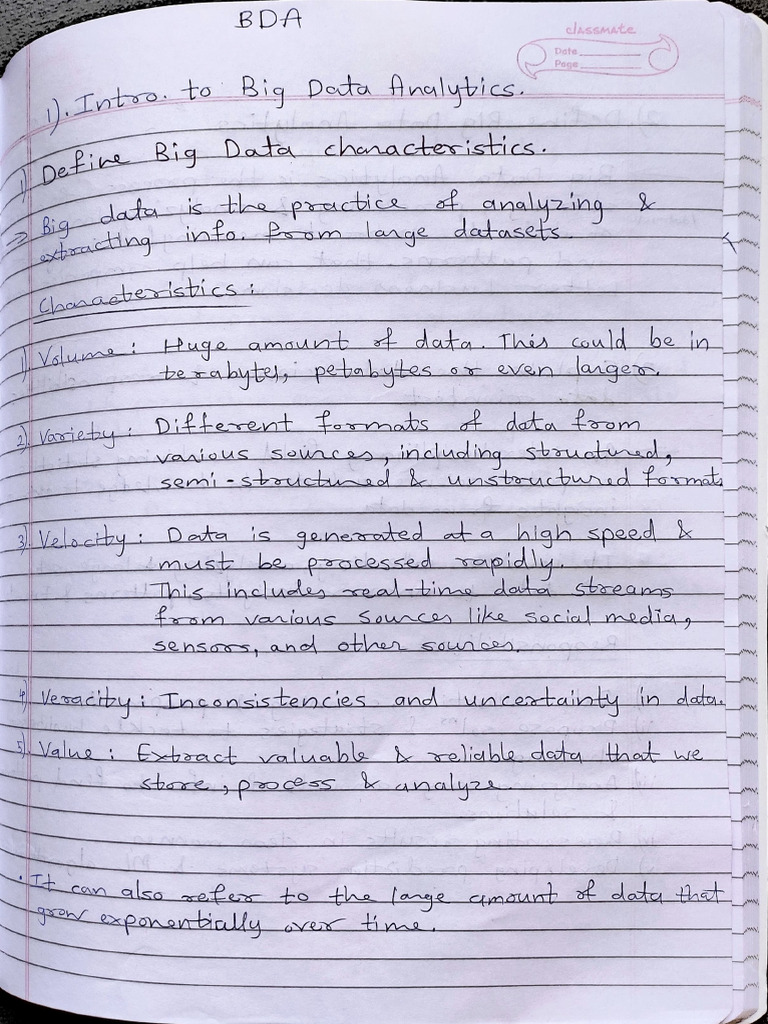 BDA QB Unit 1 | PDF | Data Management | Scientific Method