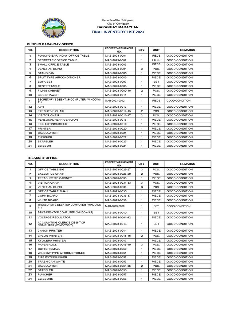 INVENTORY RECORD | PDF | Depreciation | Personal Computers