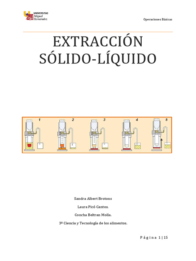 Extracción Sólido-Líquido: Métodos y Aplicaciones | PDF | café ...