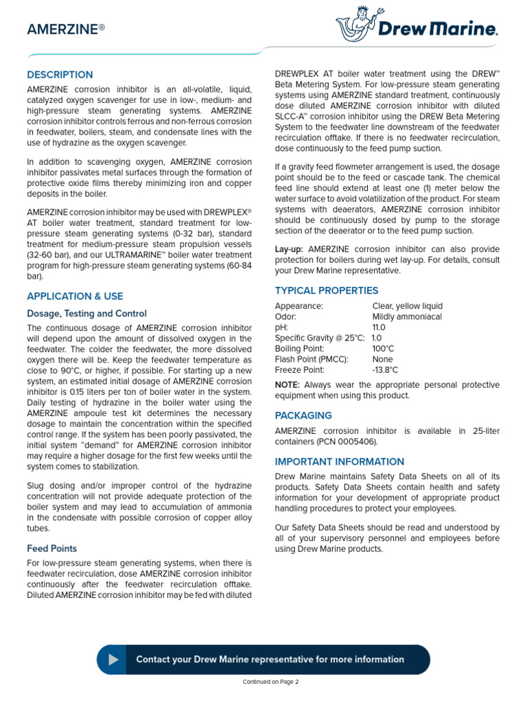 Amerzine PDS | PDF | Chemistry | Gases