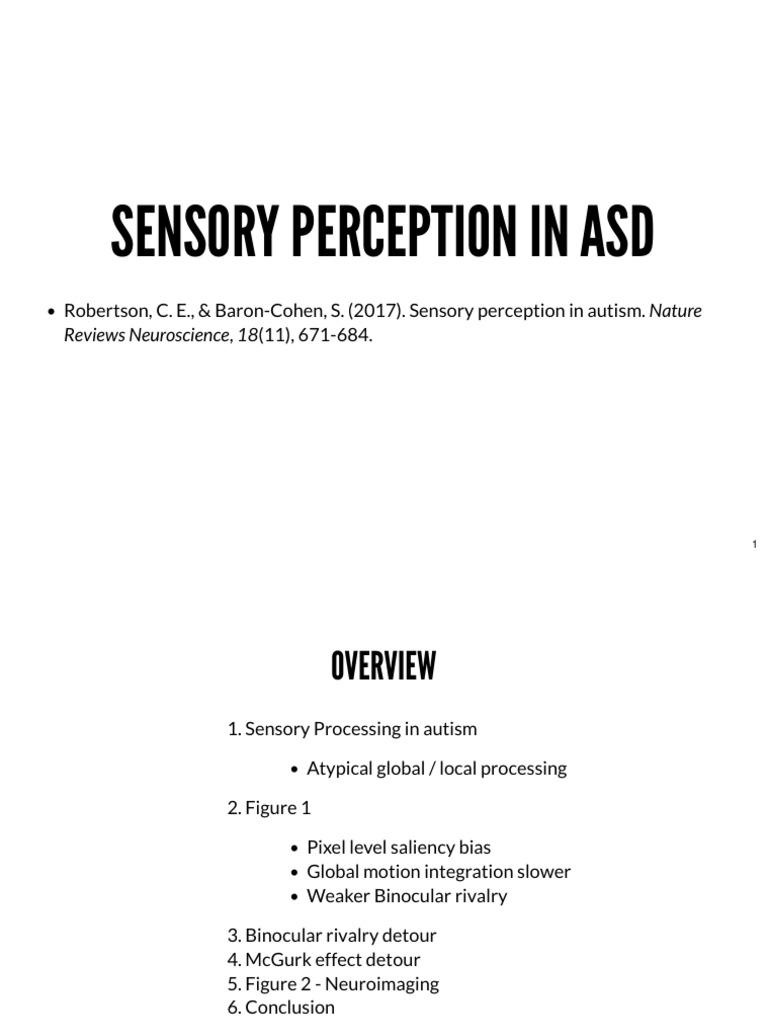 Sensory Perception in Autism Review | PDF | Autism Spectrum | Perception