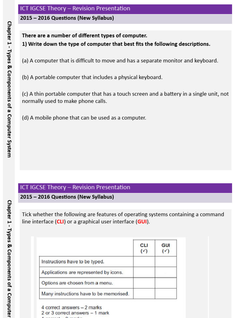 Chapter 1 - Types _ Components of a Computer System | PDF | Graphical User Interfaces ...