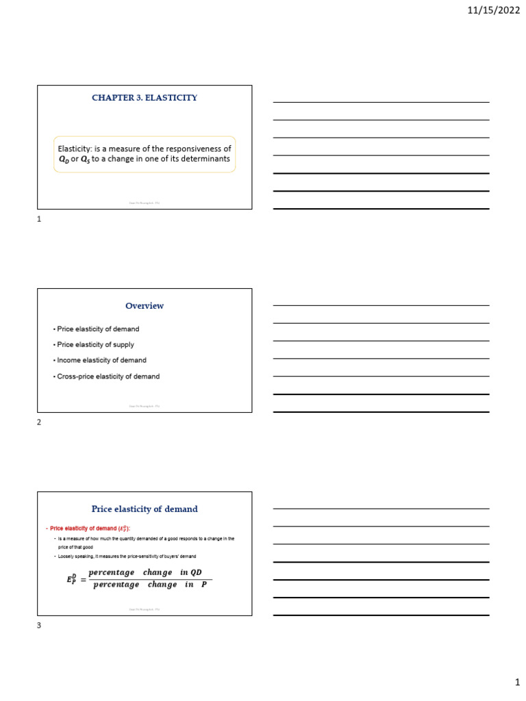 Handout - Chapter 3 | PDF | Demand | Price Elasticity Of Demand