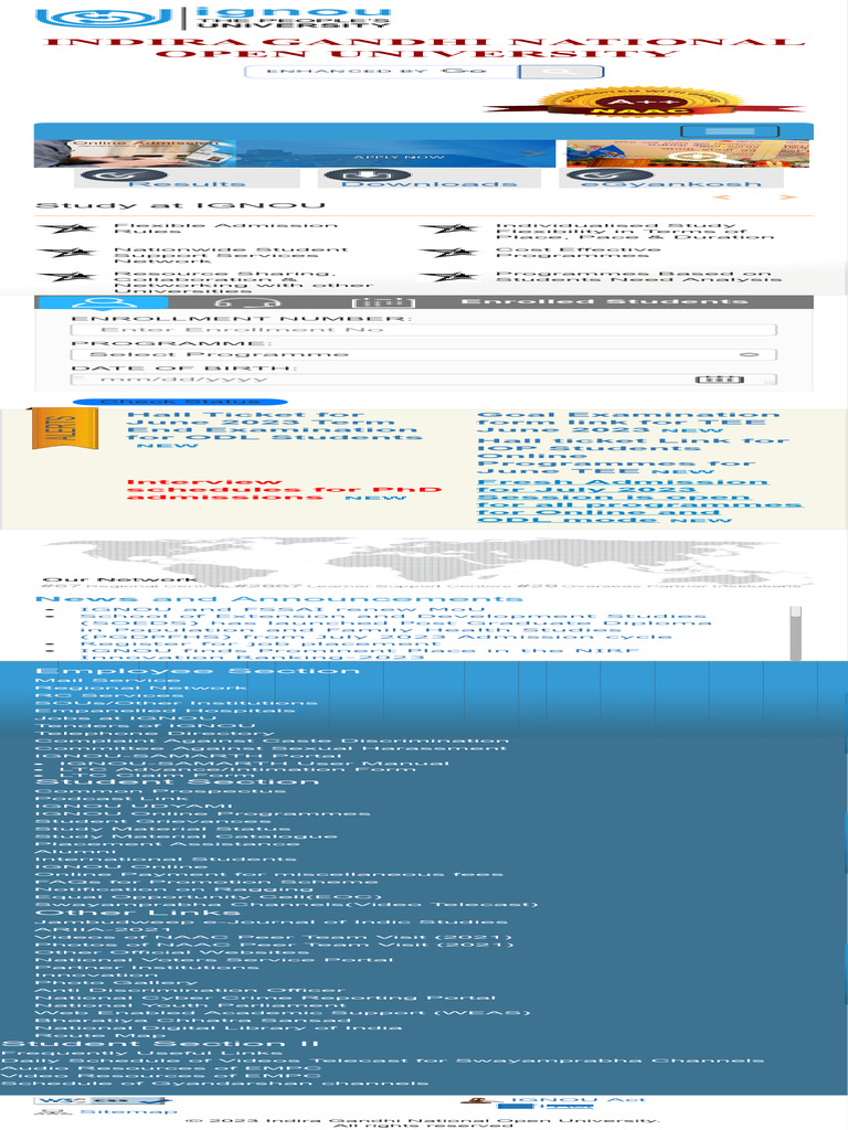 IGNOU - The People's University | PDF | Cyberspace | World Wide Web