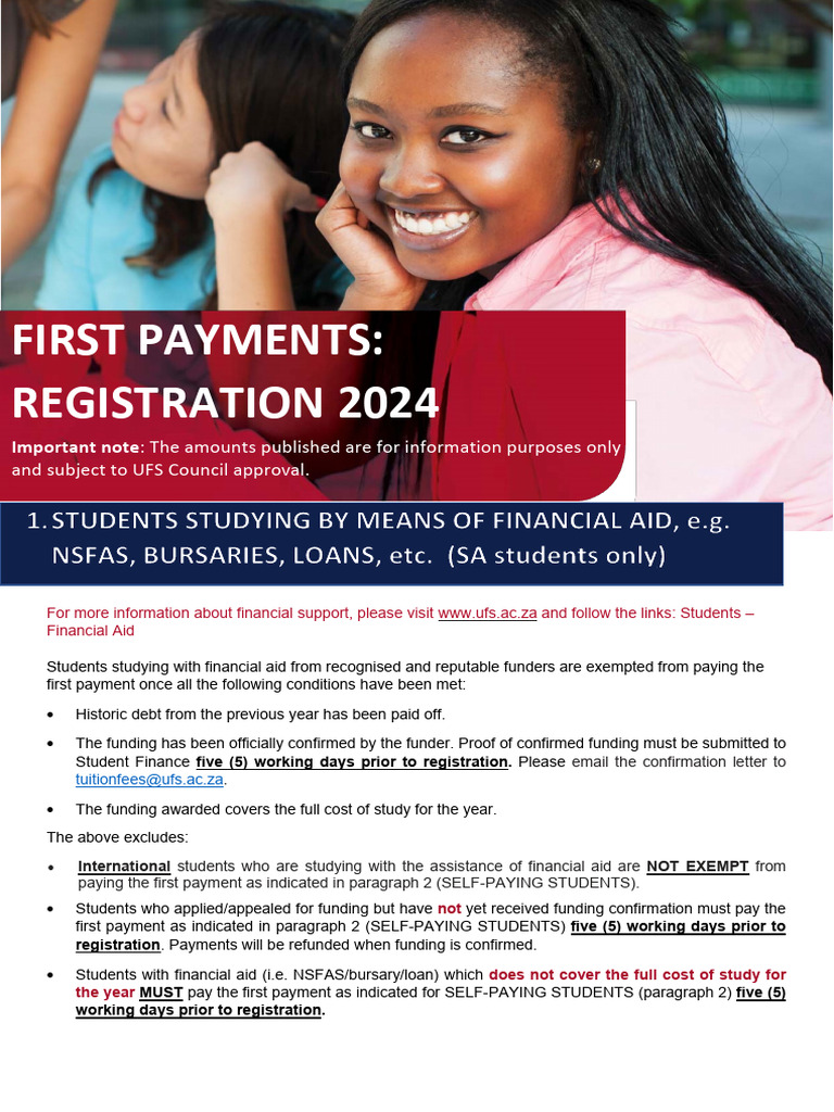 Registration - First Payments 2024 | PDF | Student Financial Aid In The ...