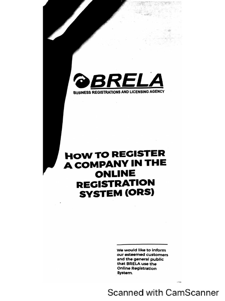 How To Register A Company ORS | PDF