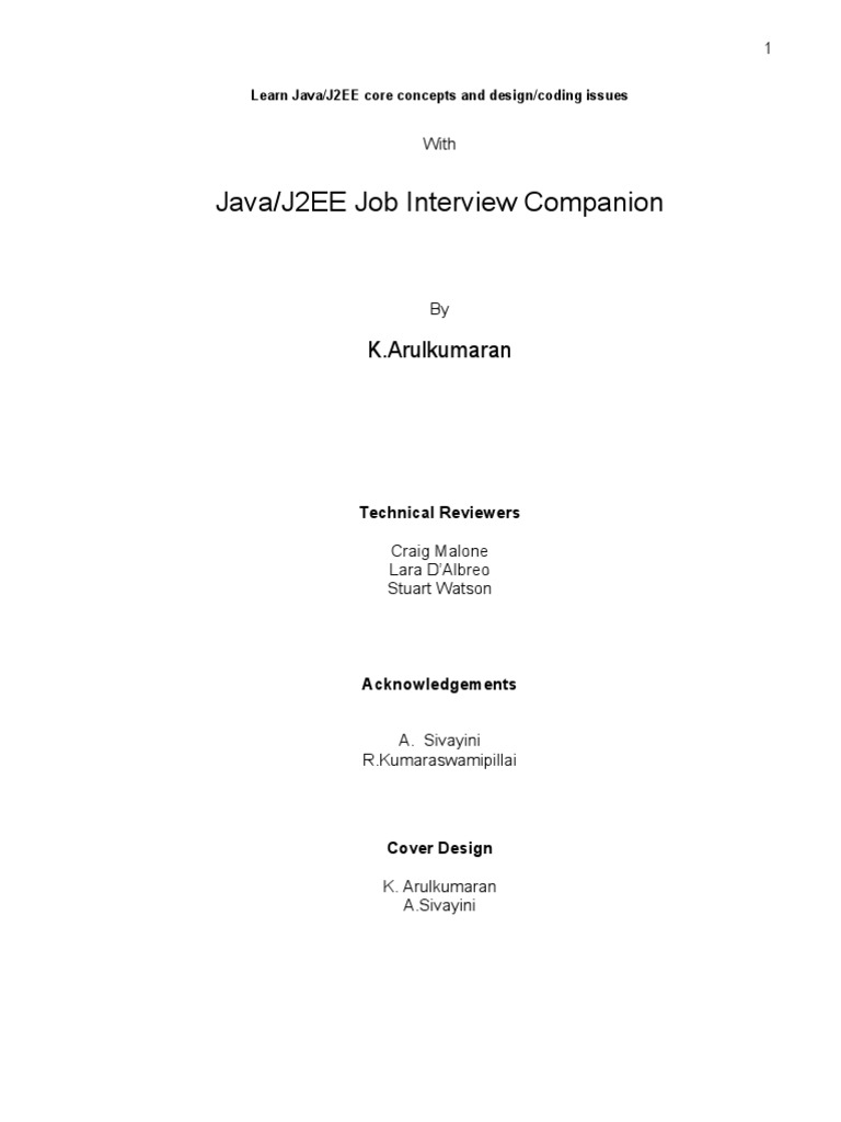 Java J2EE FAQs Good Stuf | PDF | Business | Technology & Engineering