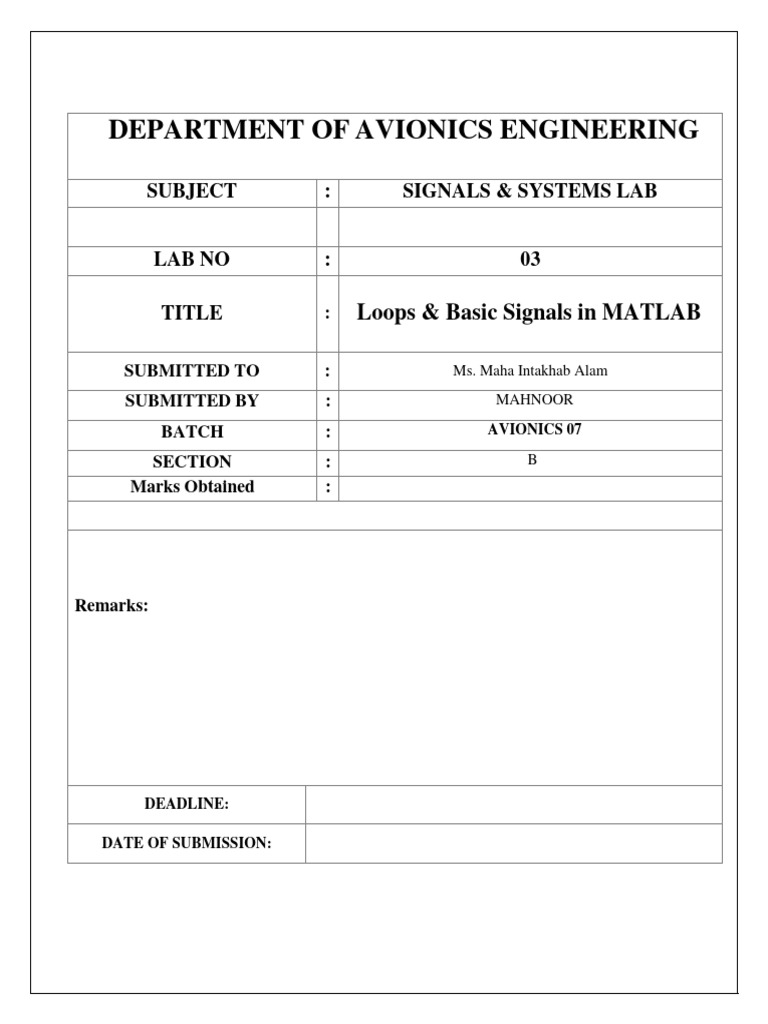 Signals and System Lab3 | Download Free PDF | Control Flow | Computer Programming