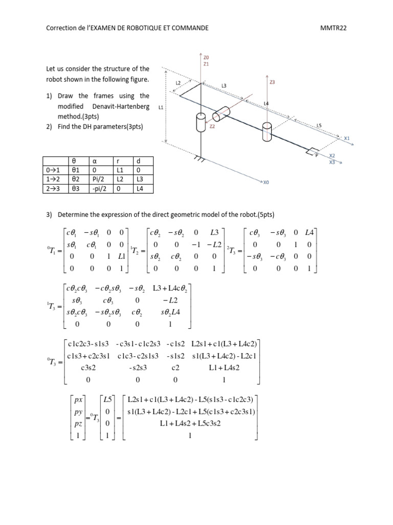 Robotics Exam Correction Pdf