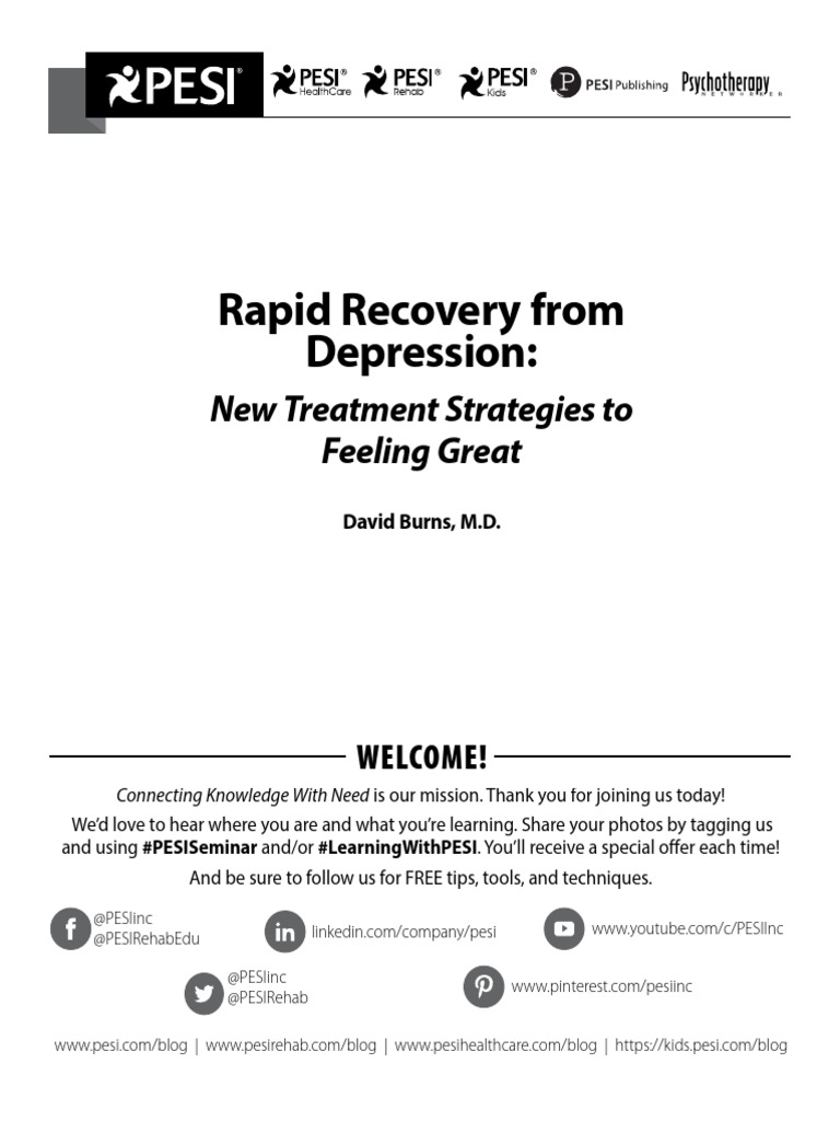 Manual Rapid Recovery Depression | PDF | Abnormal Psychology | Emotions
