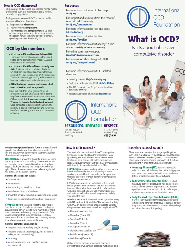 What Is OCD Brochure 1 | PDF | Obsessive–Compulsive Disorder | Mental Disorder