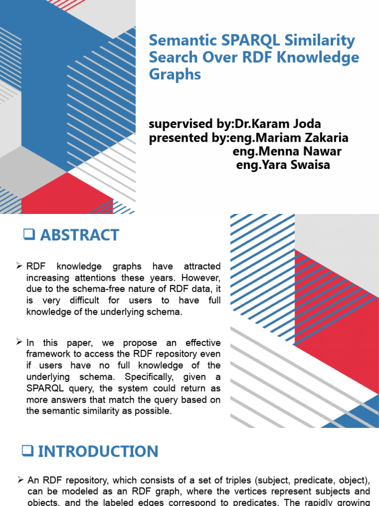 Semantic SPARQL Similarity Search Over RDF Knowledge Graphs | PDF | Resource Description ...