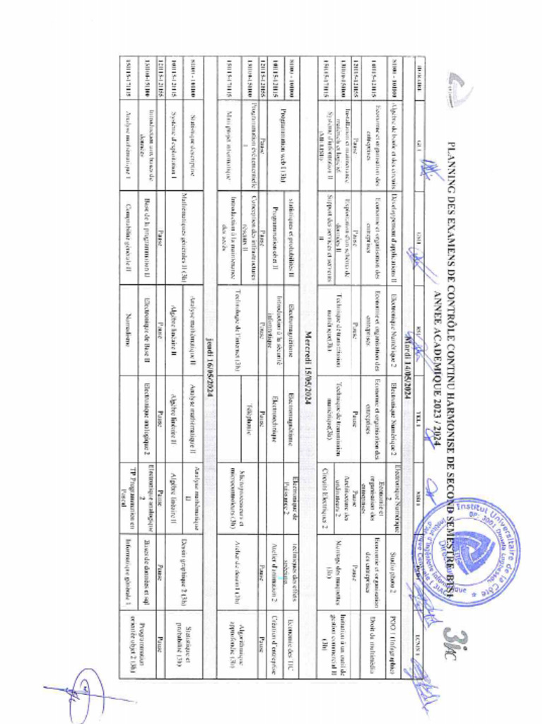 PLANNING CC HARMONISE BTS 1 3IAC | PDF