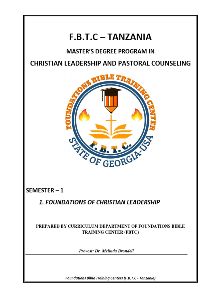 Christian Leadership Master's Program | PDF