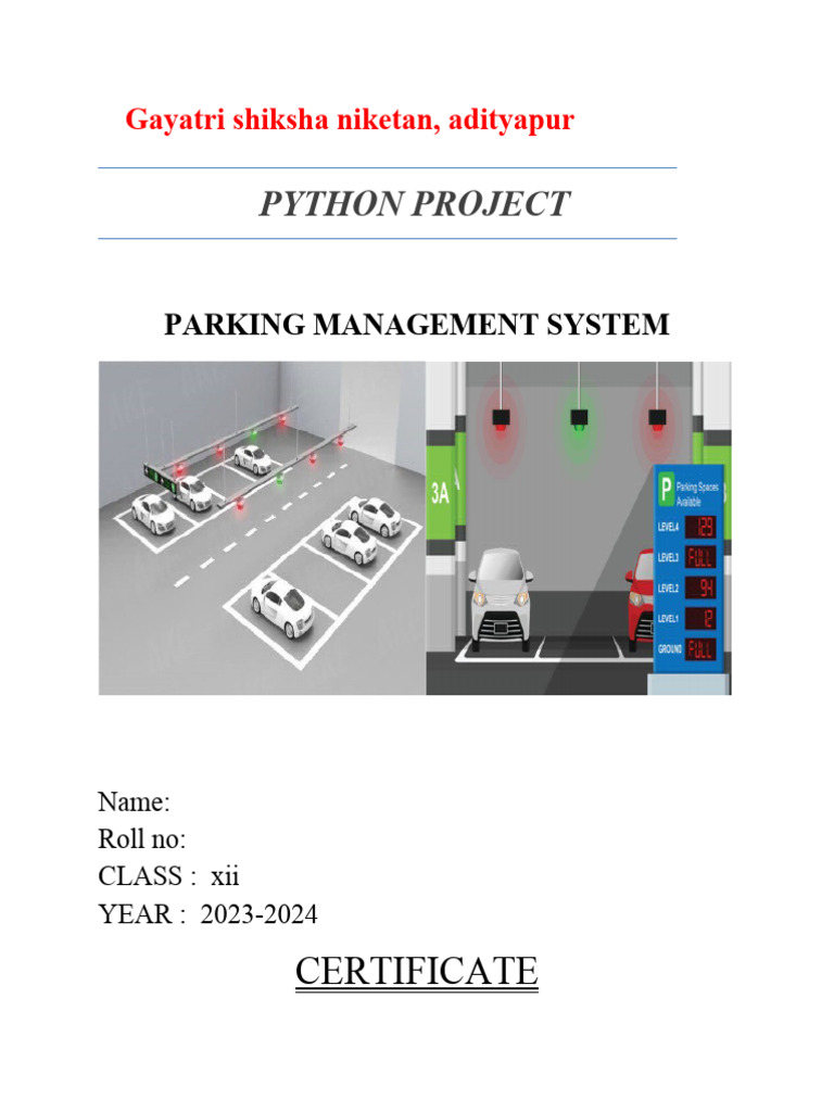 Parking Management System Project | PDF | Databases | Relational Model