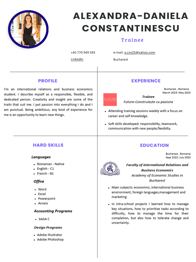 Constantinescu Alexandra - CV | Download Free PDF | Cognition