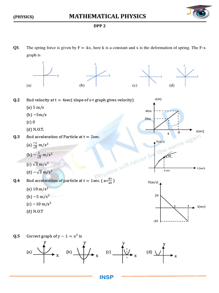DPP 02 (Mathematical Physics) | PDF | Theoretical Physics | Physical ... DPP 02 (Mathematical Physics) | PDF | Theoretical Physics | Physical ...
