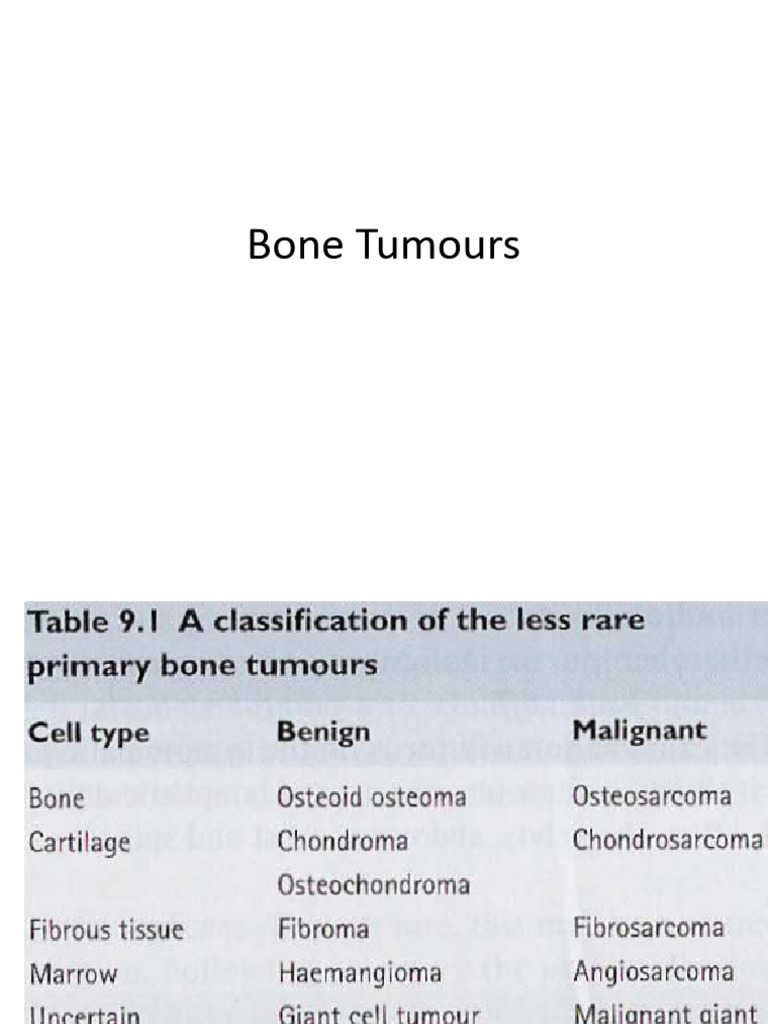 Bone Tumours, Osteosarcoma | PDF | Bone | Cancer