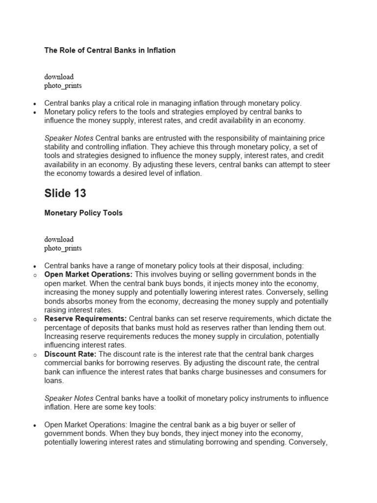 The Role of Central Banks in Inflation | PDF | Interest Rates ...