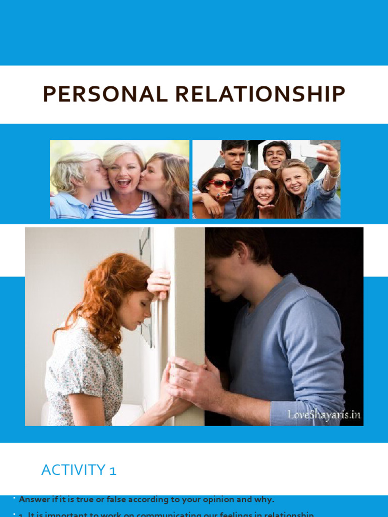 Personal Relationship | PDF | Interpersonal Attraction | Intimate Relationships