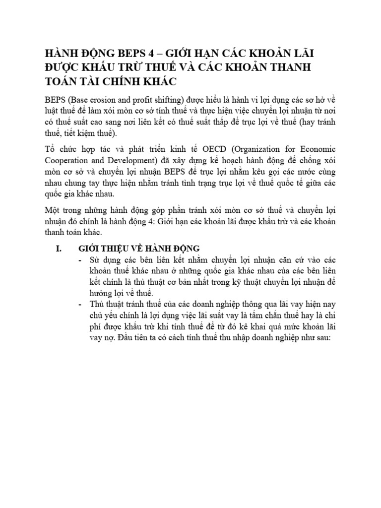 Hành Đ NG Beps 4 | PDF