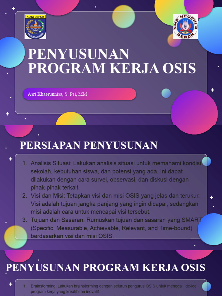 Program Kerja Osis | PDF | Karier & Perkembangan