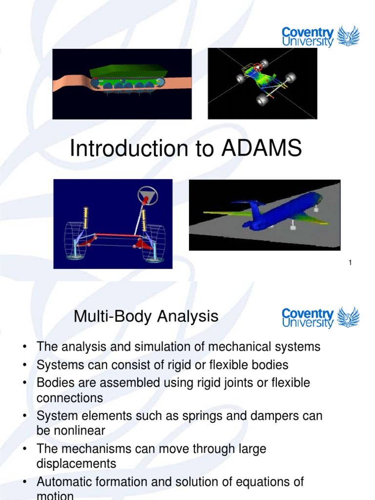 ADAMS Lecture 1 Introduction To ADAMS | PDF | Suspension (Vehicle ...