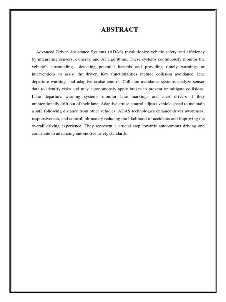 Technical Seminar Abstract | PDF | Land Vehicles | Vehicles