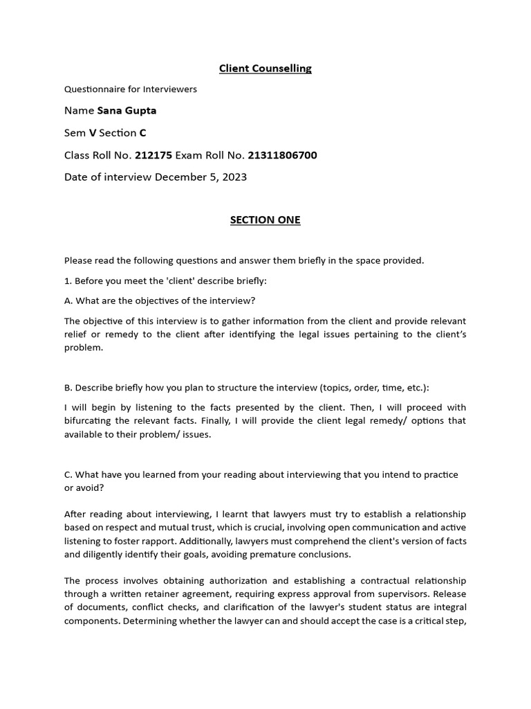Client Counselling | PDF | Lawyer | Empathy