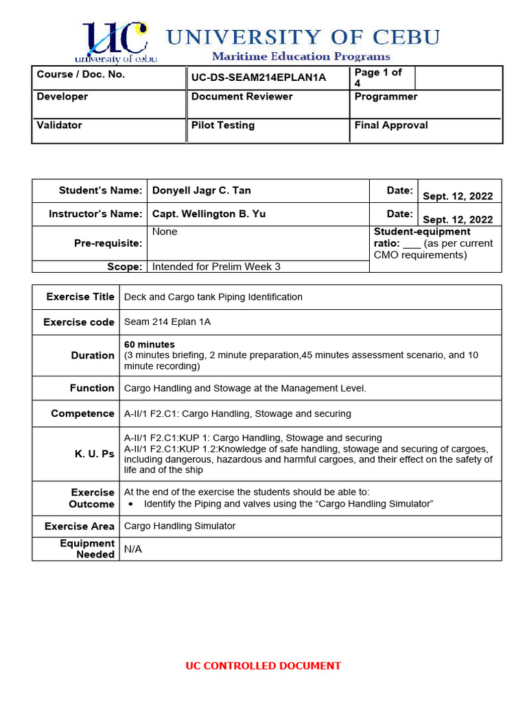 1.seam 214 Eplan 1A | PDF | Oil Tanker | Shipping