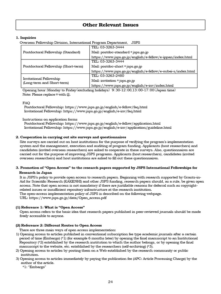 2025 Applicationguideline E-24 | PDF | Open Access | Academic Publishing