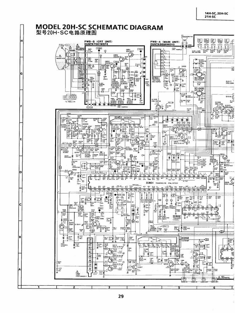 Sharp 14H-SC Circuit Diagram | PDF