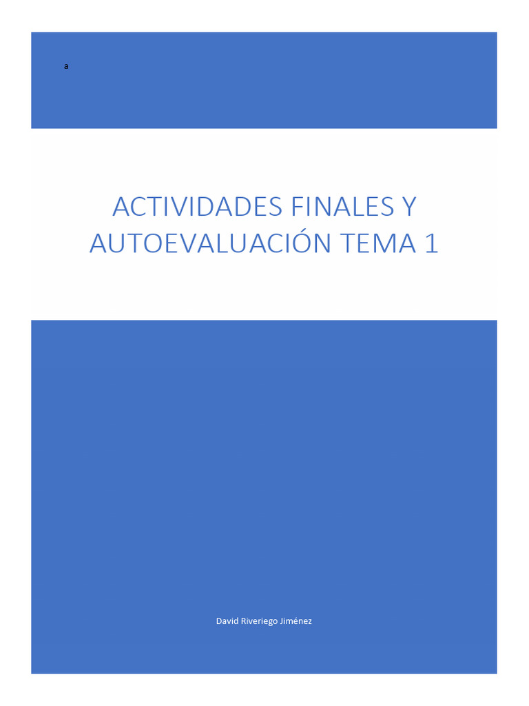 Actividades Finales y Autoevaluación Tema 1 | PDF | Pistón | Aleación