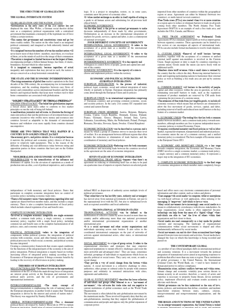 THE STRUCTURE OF GLOBALIZATION | PDF | Globalization | European Union