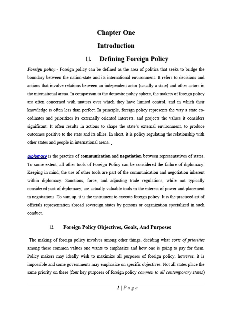 Understanding Foreign Policy Basics | PDF | Diplomacy | Diplomatic Rank