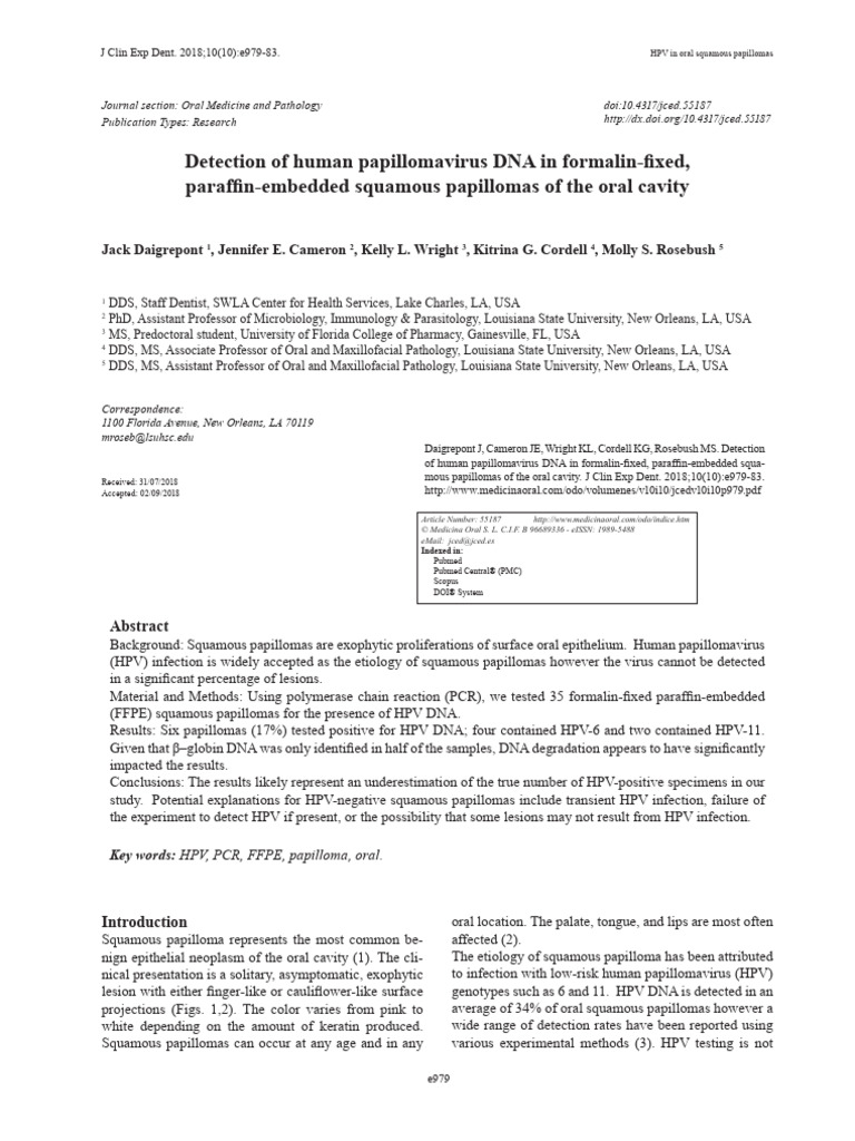 Detection_of_human_papillomavirus_DNA_in_formalin- | PDF | Polymerase ...