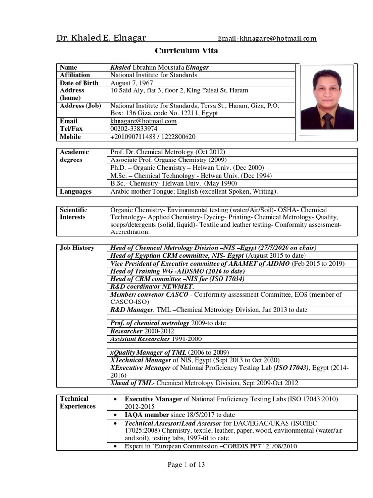 Khaled CV Eng Dec 2021 | PDF | Textiles | Dyeing