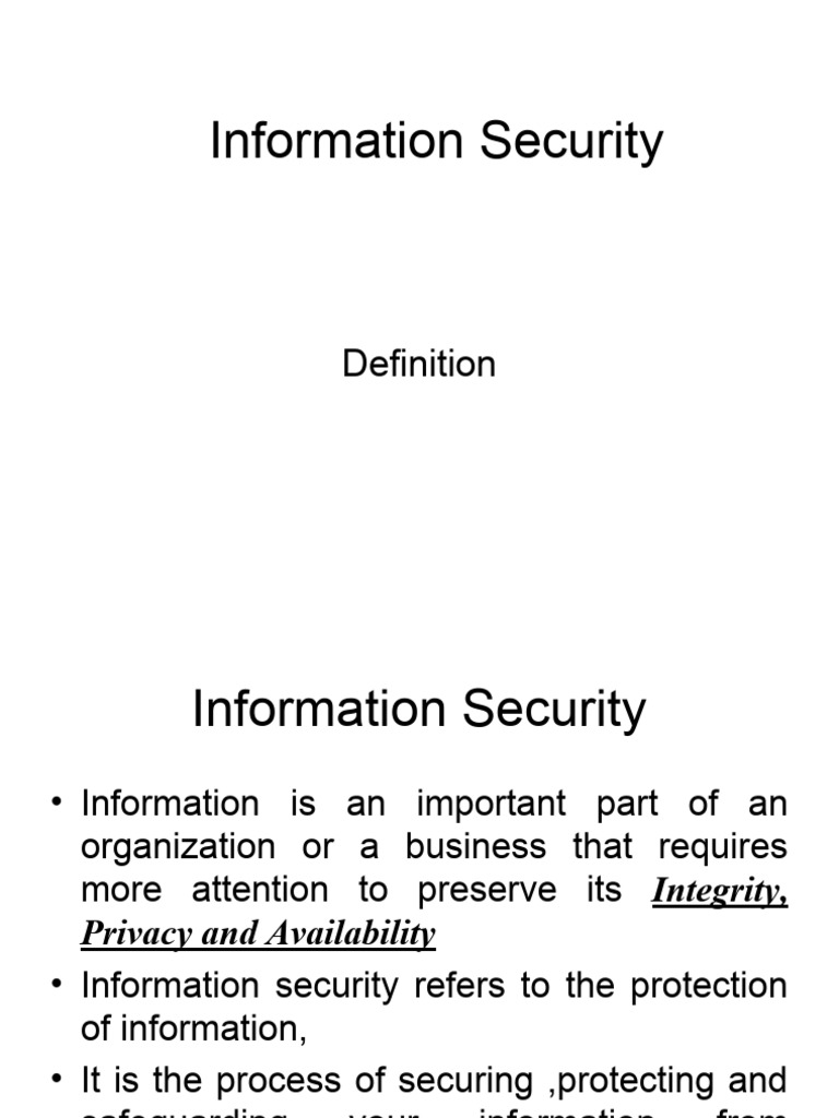 Information Security | PDF | Information Security | Security