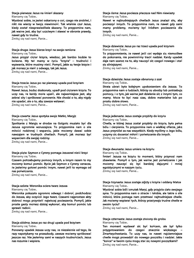 Droga Krzyzowa Reko 4-6 | PDF