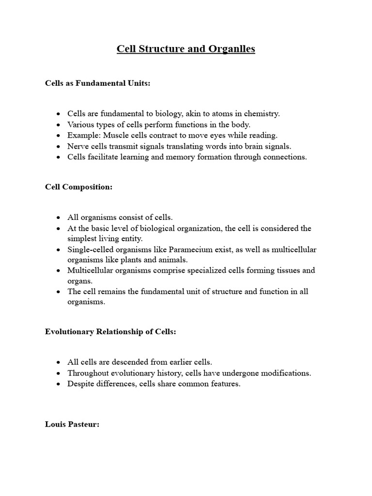 Cell Structure and Organlles | PDF | Messenger Rna | Ribosomal Rna