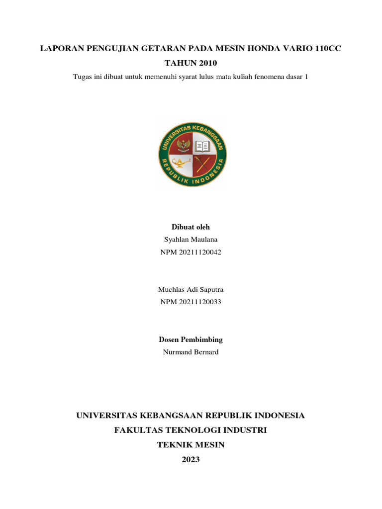 Getaran Pada Mesin Motor | PDF