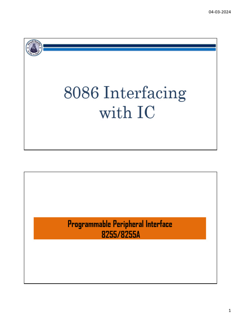 8086 Interfacing ICs | PDF | Input/Output | Integrated Circuit 8086 Interfacing ICs | PDF | Input/Output | Integrated Circuit
