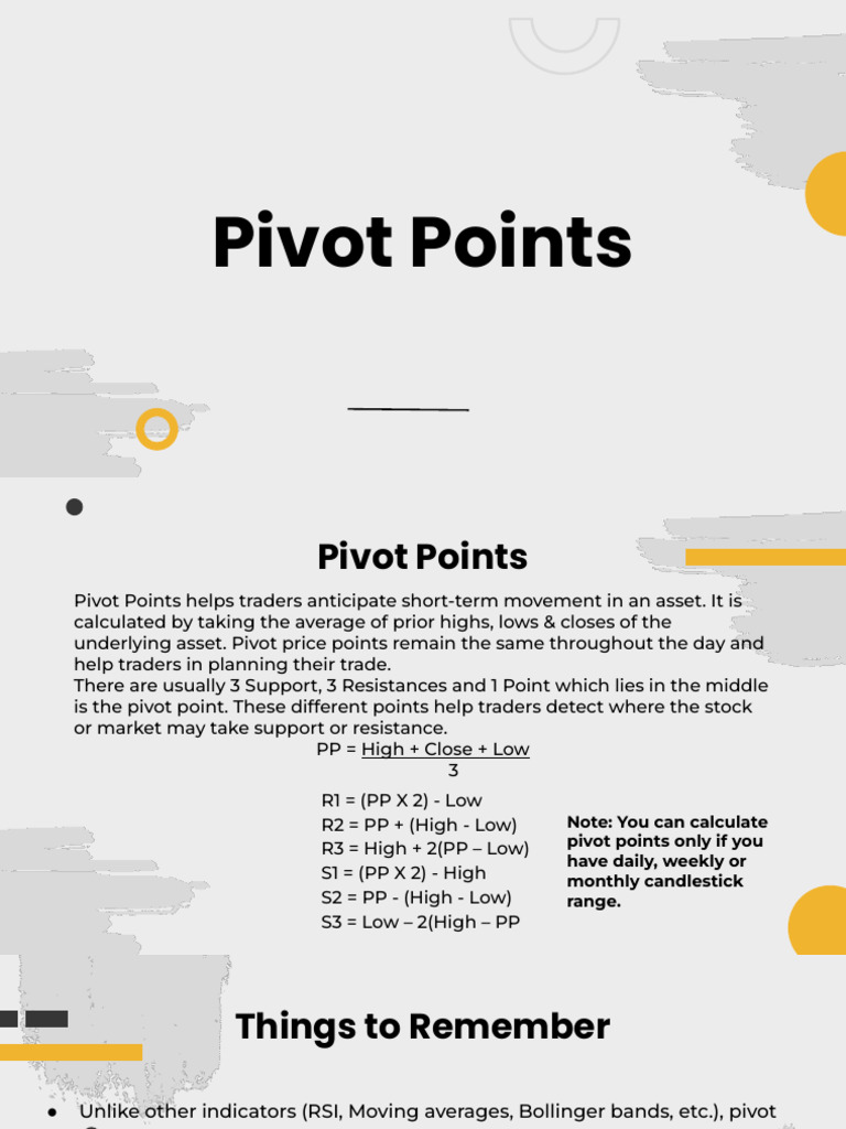 Pivot Points | PDF | Market Trend | Technical Analysis