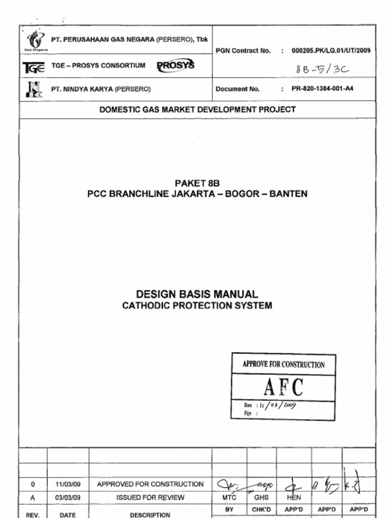 DBM Cathodic Protection System Rev.0 (Approved) | PDF