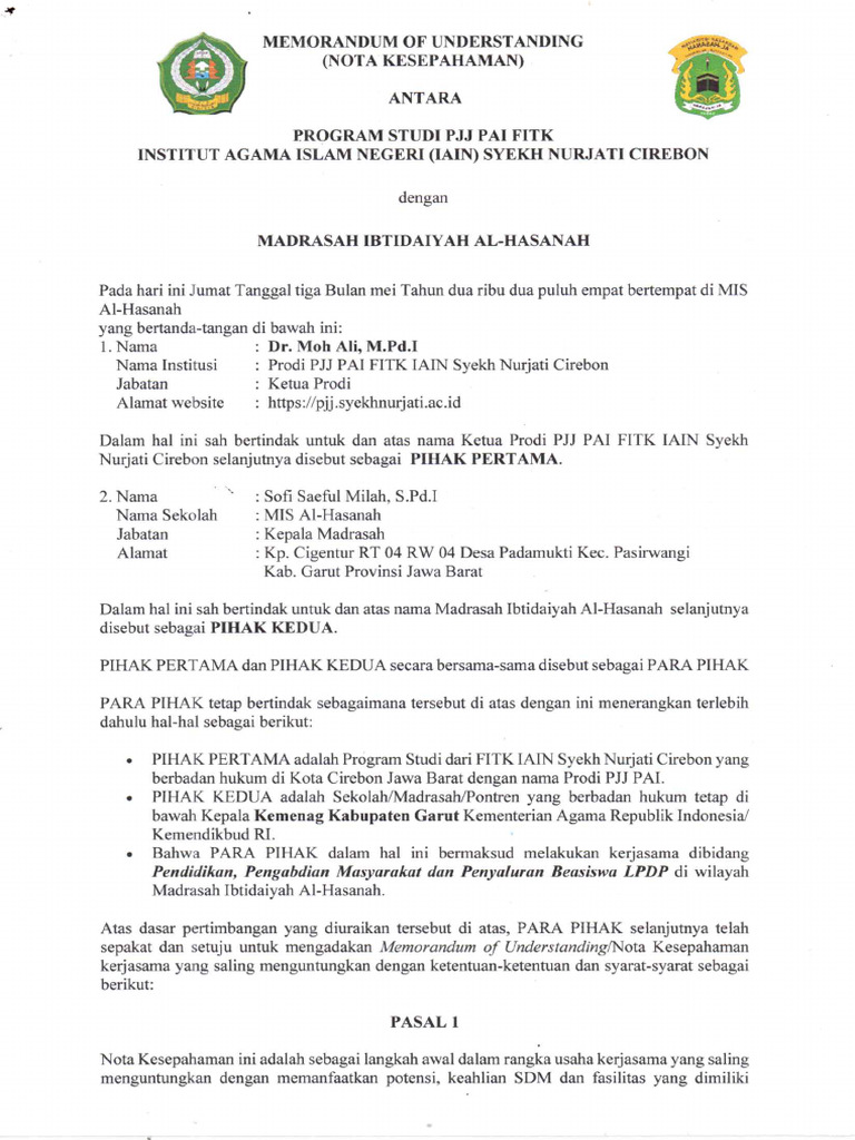 Mou Iain Mi Alhasanah | PDF