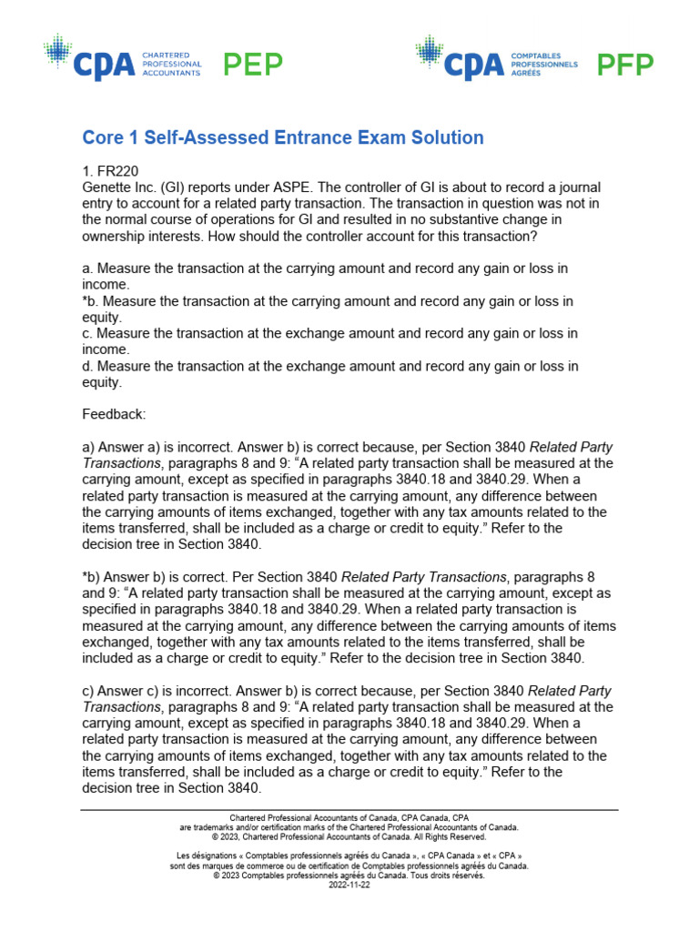 G10488 EC - Core 1 SAEE Solution | PDF | Fair Value | Cost Of Goods Sold