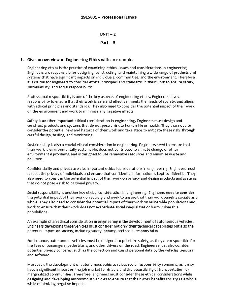 PE - Unit 2 (Part B & C) - 1 | PDF | Morality | Rights