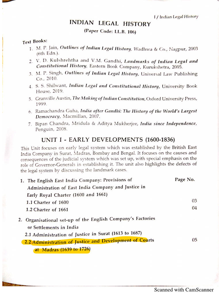 Indian Legal History | PDF