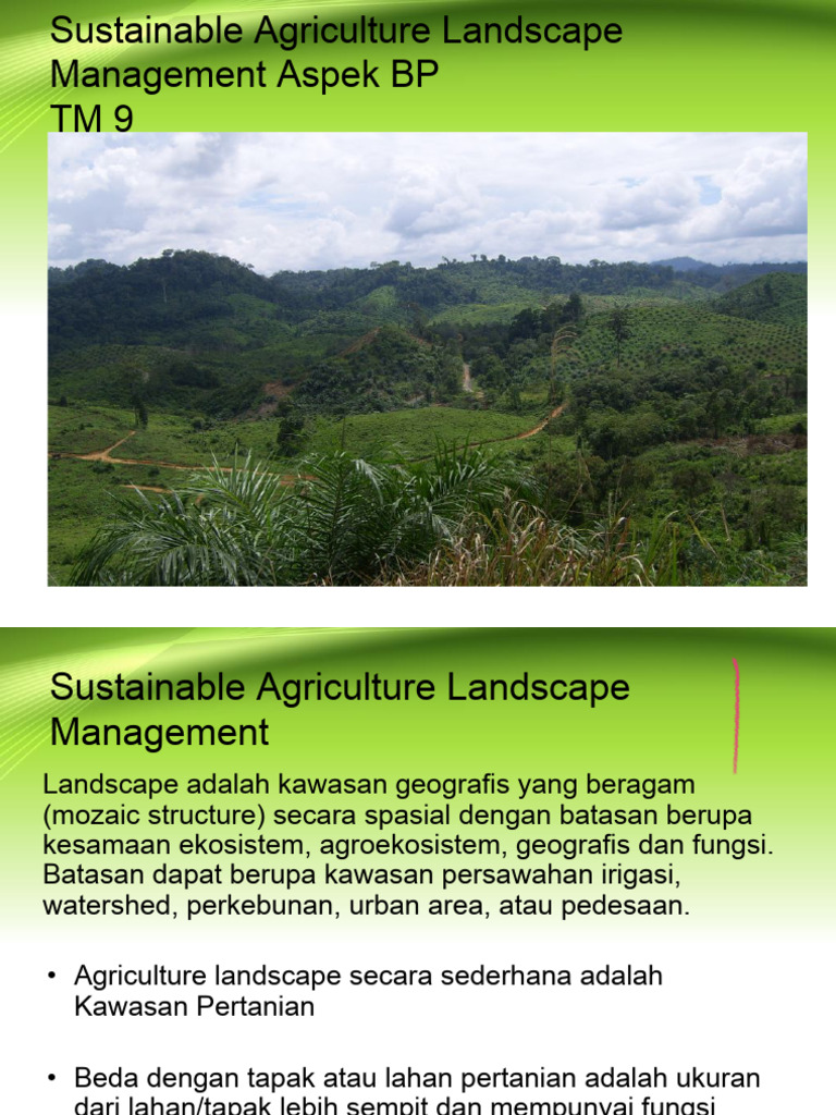 Sustainable Agriculture Landscape Management TM9 (1) | PDF | Soil | Borneo