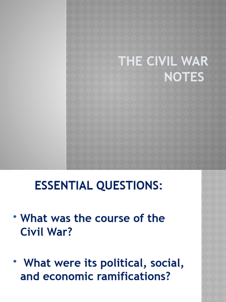 The Civil War Notes [Autosaved] | PDF | Battle Of Gettysburg | American ...